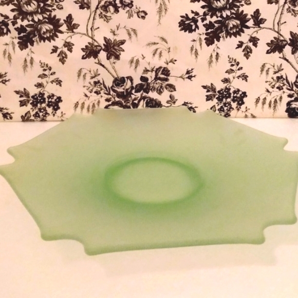 Dining | Green Satin Art Deco Style Plateserver | Poshmark